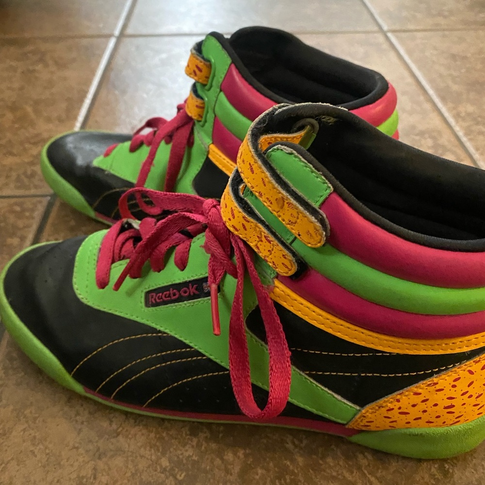 Neon Reebox Uk Flag Sneakers - Sz 24 Cm - Gem